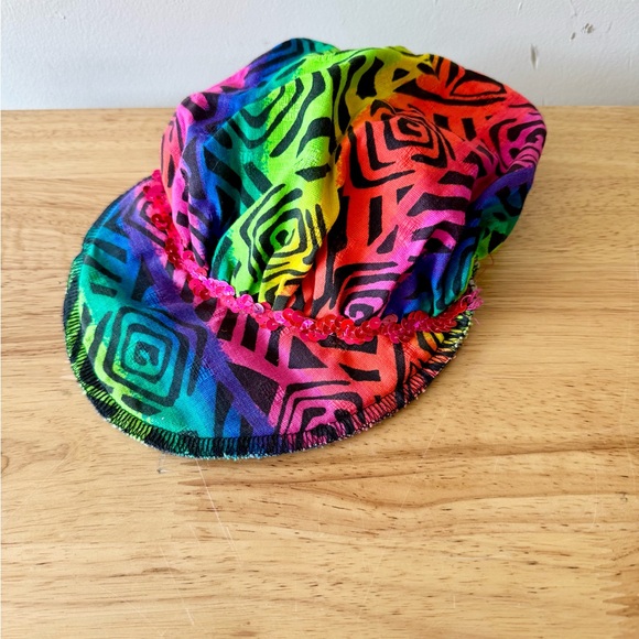 American Vintage | Accessories | Vtg Y2k Fabric Hat 99s Rainbow Mesh ...